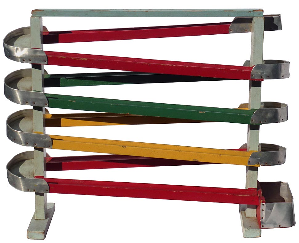 Vintage colorful marble game toy ramp. | eBay