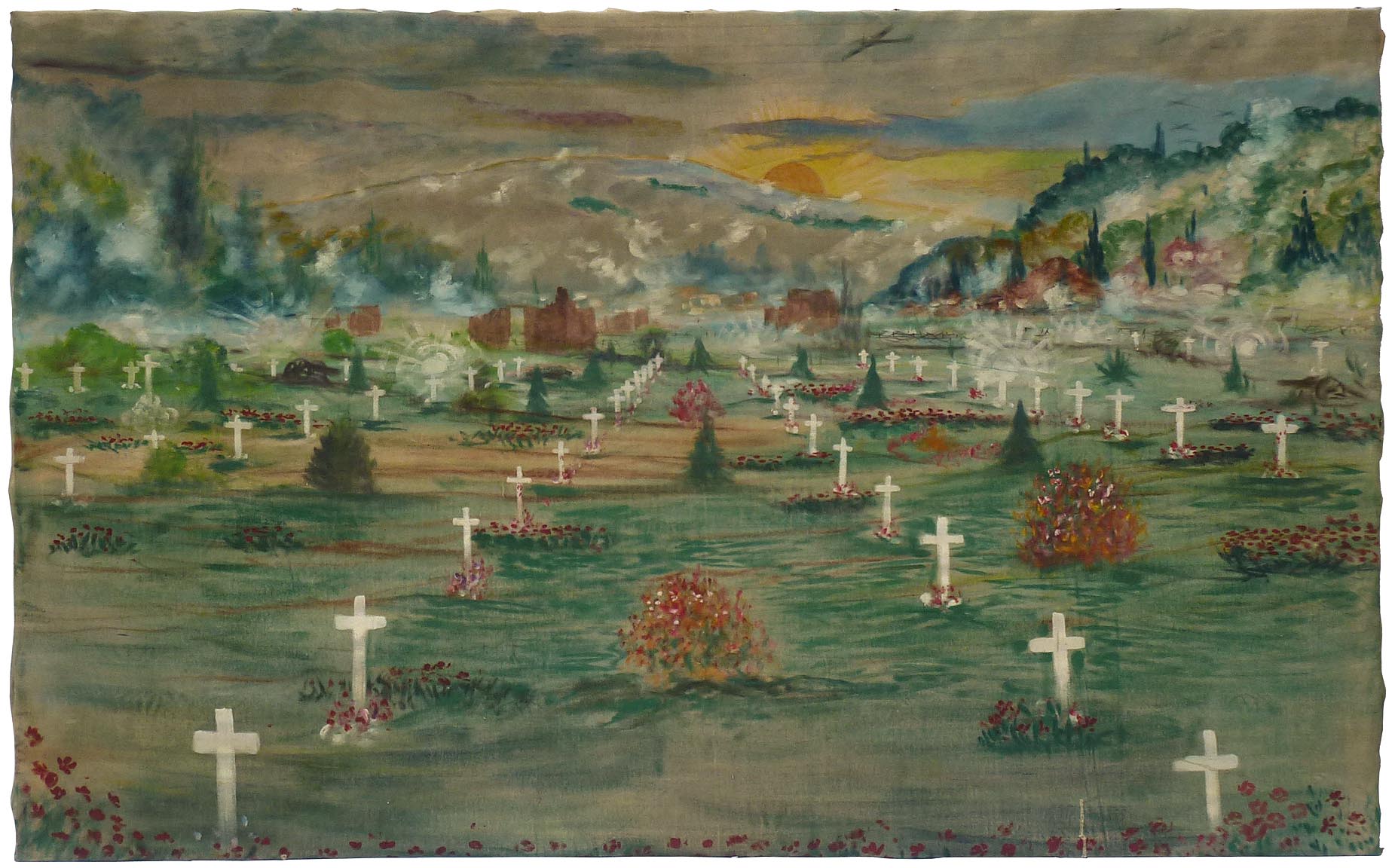 War graveyard painting